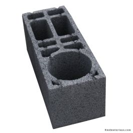 Bloc béton de chainage vertical 20x20x50 NF l'u - mdmateriaux.com